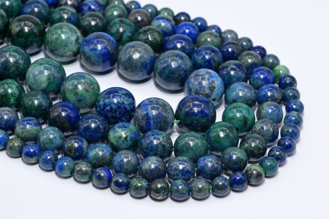 Azurite Loose Beads Round Shape 5-6mm 8mm 10mm 16mm - Etsy