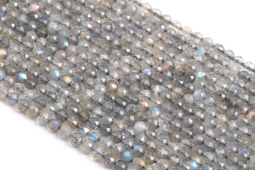 Genuine Natural Light Gray Labradorite Loose Beads Madagascar Grade AAA ...
