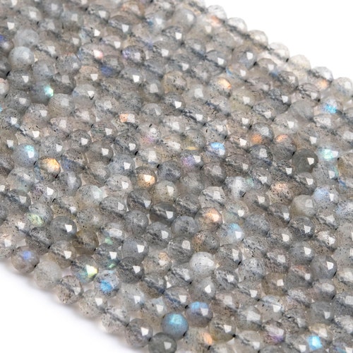 A Grade Micro Faceted Natural Labradorite 2mm Round Beads 3mm - Etsy