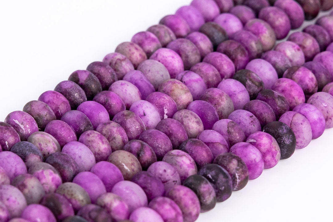 Matte Purple Jasper Loose Beads Sugilite Color Rondelle Shape 6x4mm ...