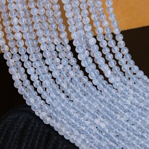 Genuine Natural Transparent Snowflake Blue Lace Agate Loose Beads ...
