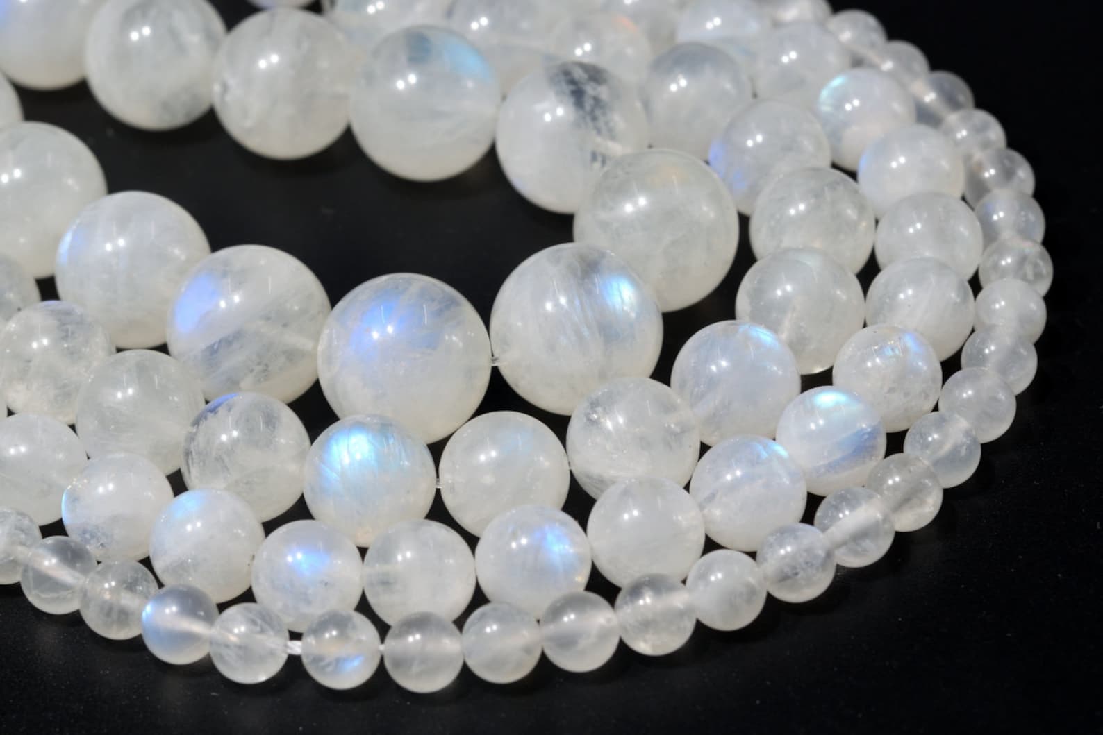 Genuine Natural Blue Flash Moonstone Loose Beads Indian Grade - Etsy