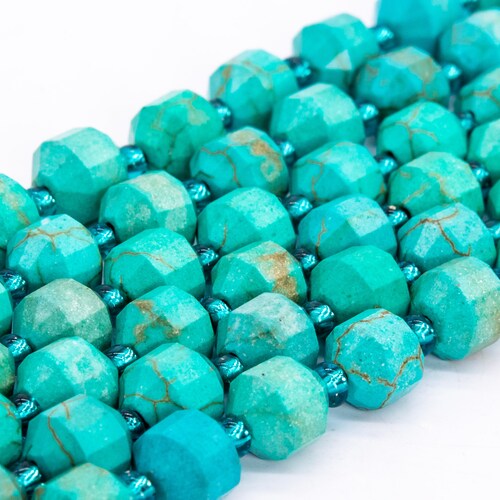 Genuine Natural Aqua Blue Turquoise Loose Beads Round Tube - Etsy