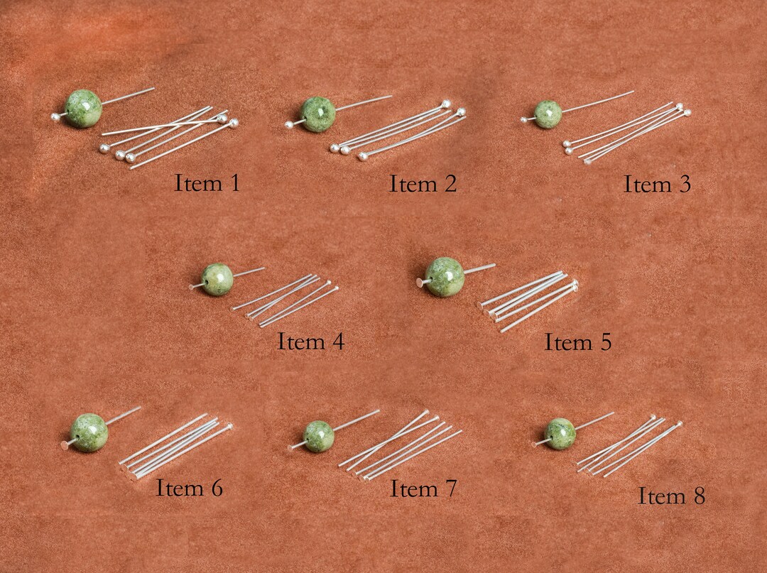 10 Pcs Head Pin 925 Sterling Silver DIY Jewelry Making - Ball End ...