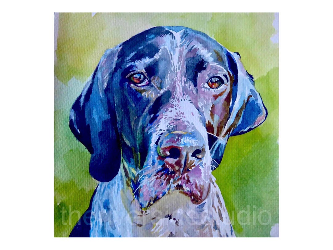 English Pointer Art Print: ‘pointer Love’, Mounted Watercolour Gift - Etsy