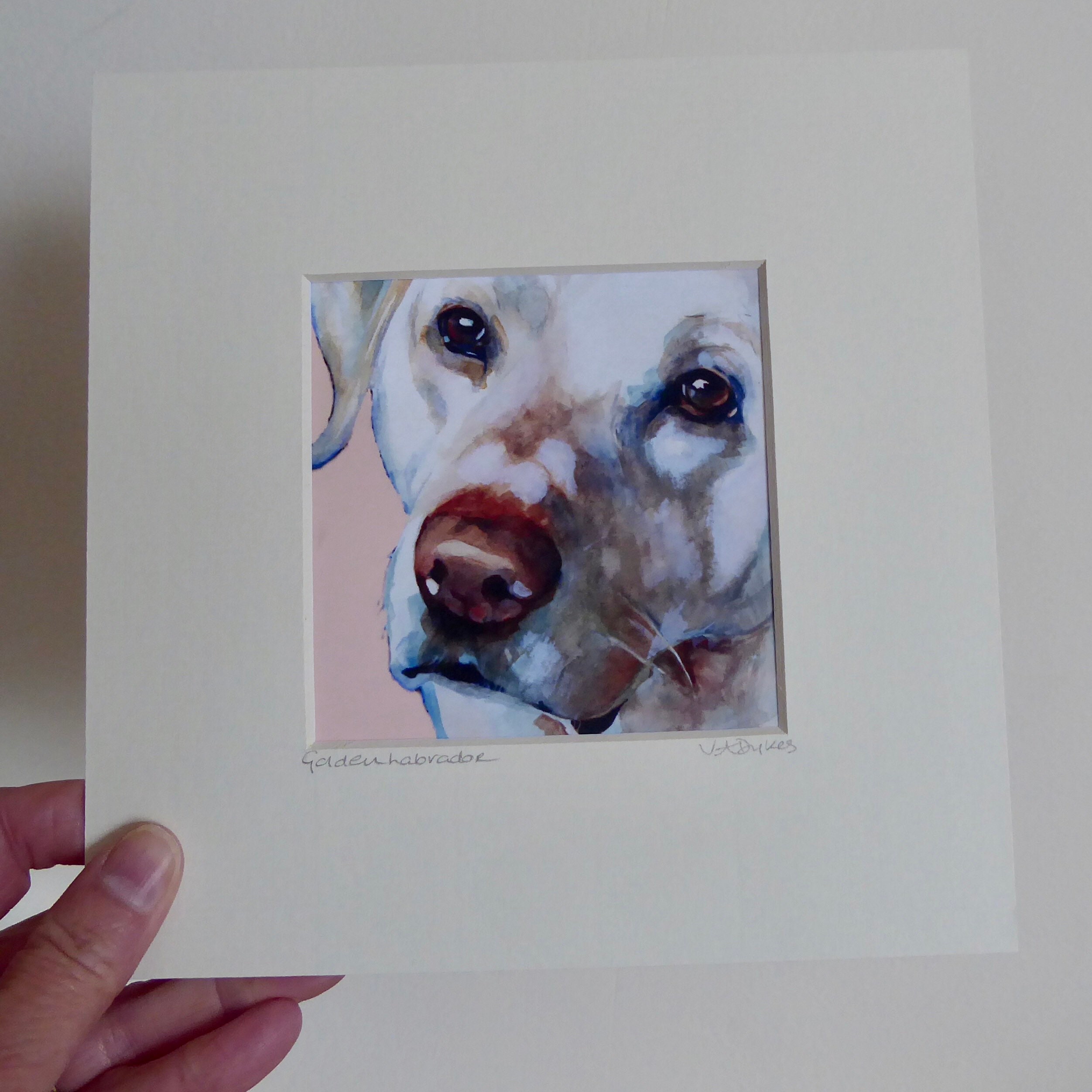 Golden Labrador Print, Labrador Gift, Yellow Labrador, Dog Gift ...