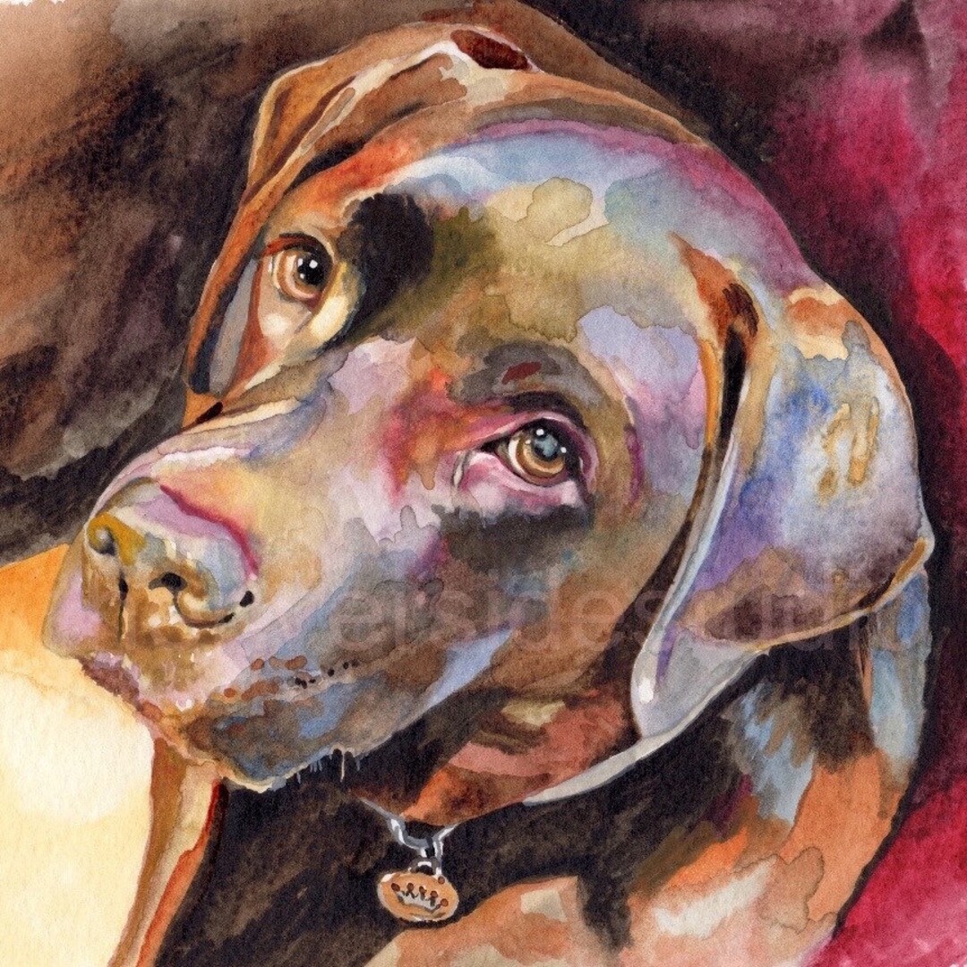 Chocolate Labrador Print Chocolate Labrador Dog Gift - Etsy Australia
