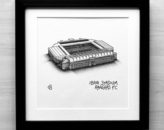 Chelsea FC Stadium Original Drawing Hand-drawn Pen and Ink - Etsy