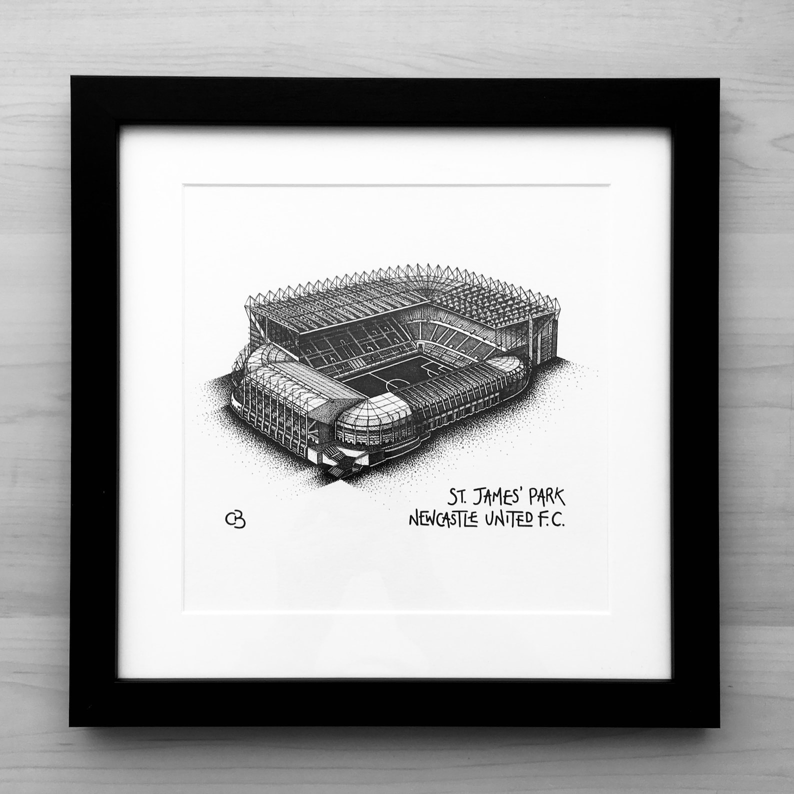 Newcastle United FC Stadium Original Drawing Hand-drawn - Etsy
