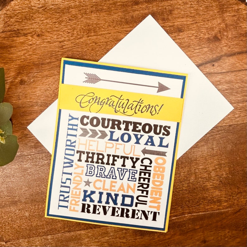 CUB SCOUT Congratulations Card Cub Scout Recognition - Etsy