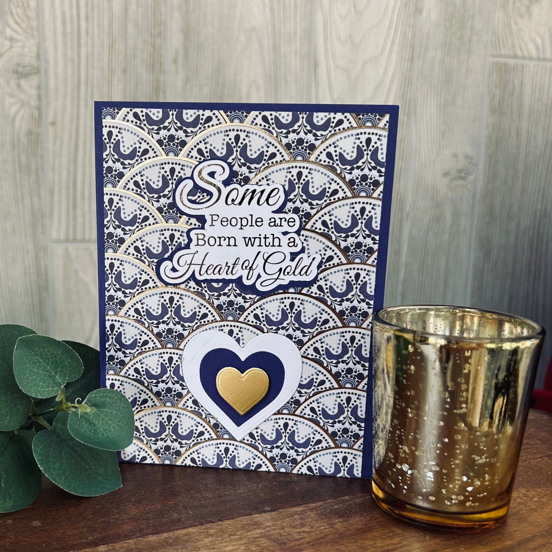 THANK YOU CARD Heart of Gold Appreciation Wishes - Etsy