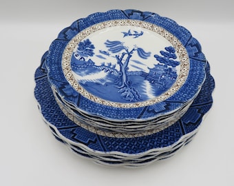 Set of Booths Real Old Willow Plates and Cups - Etsy