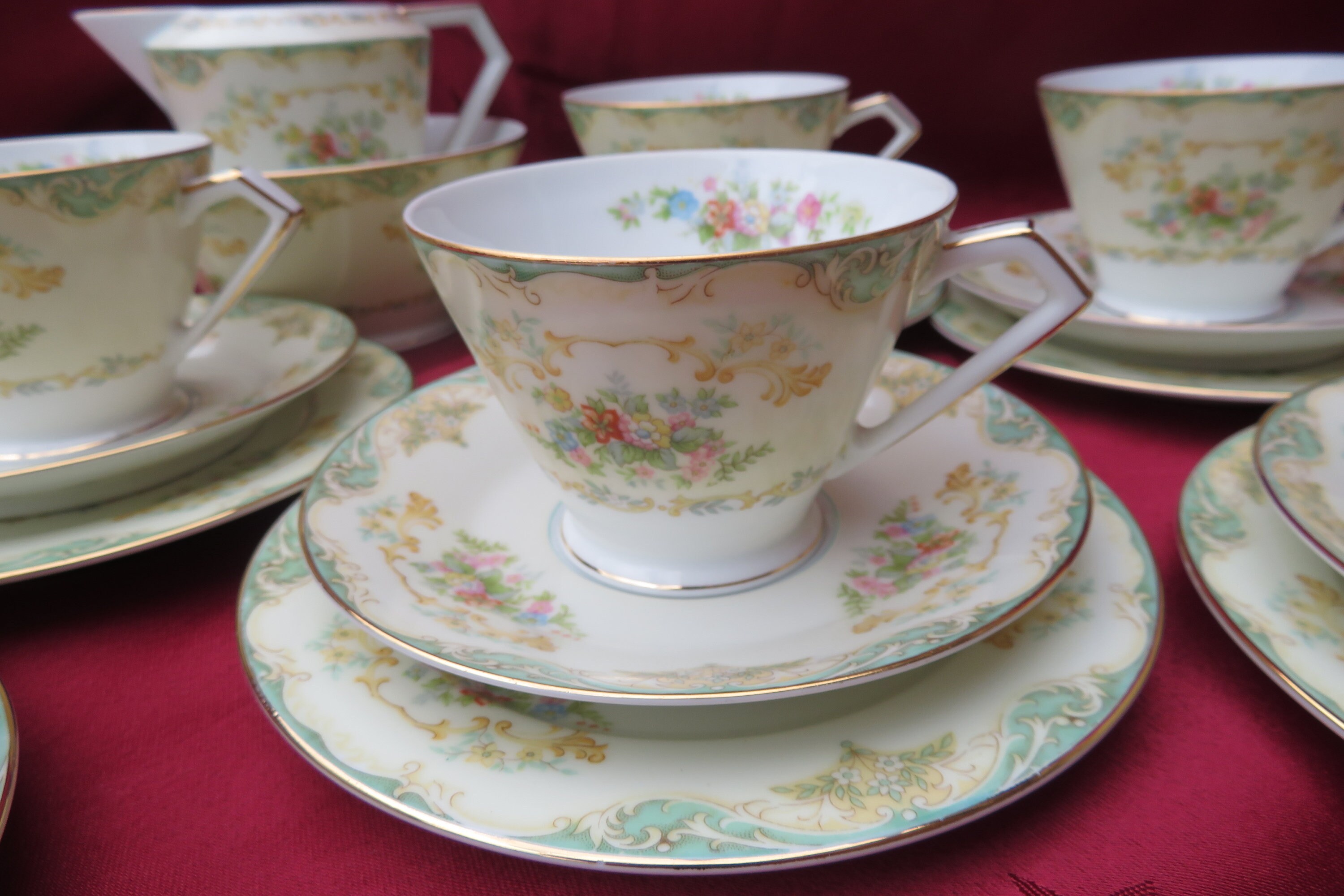 Noritake tea set in floral design | Etsy