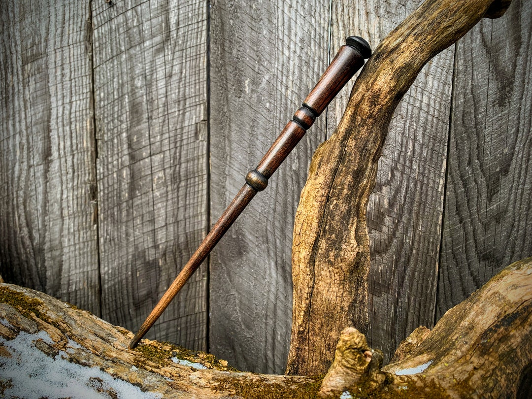 Handcrafted Magic Wand Created From Solid Black Cherry. 12 1/2 Inches ...
