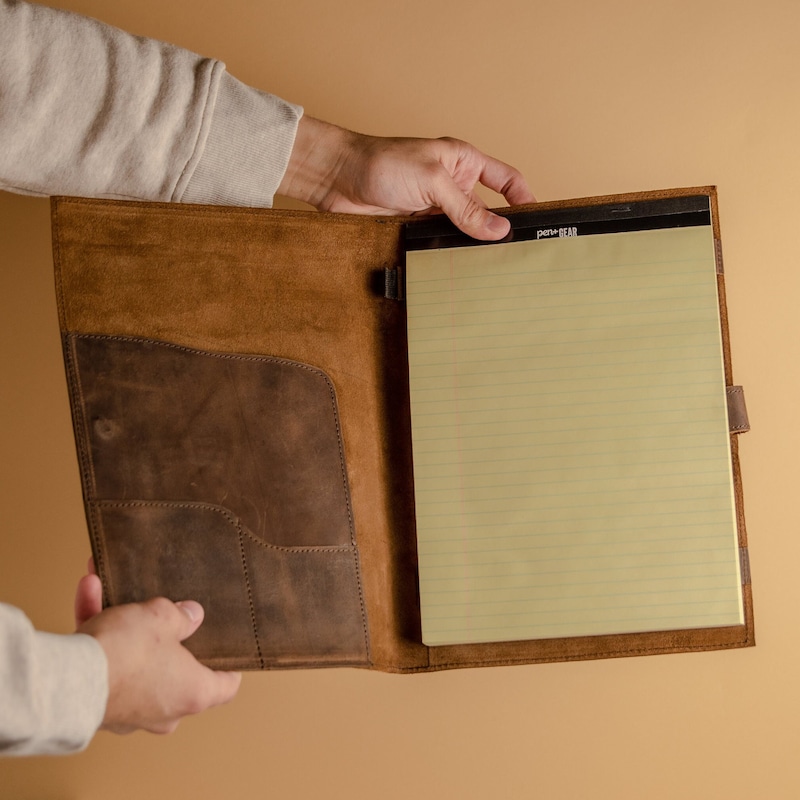 Personalized Leather Portfolio - Etsy