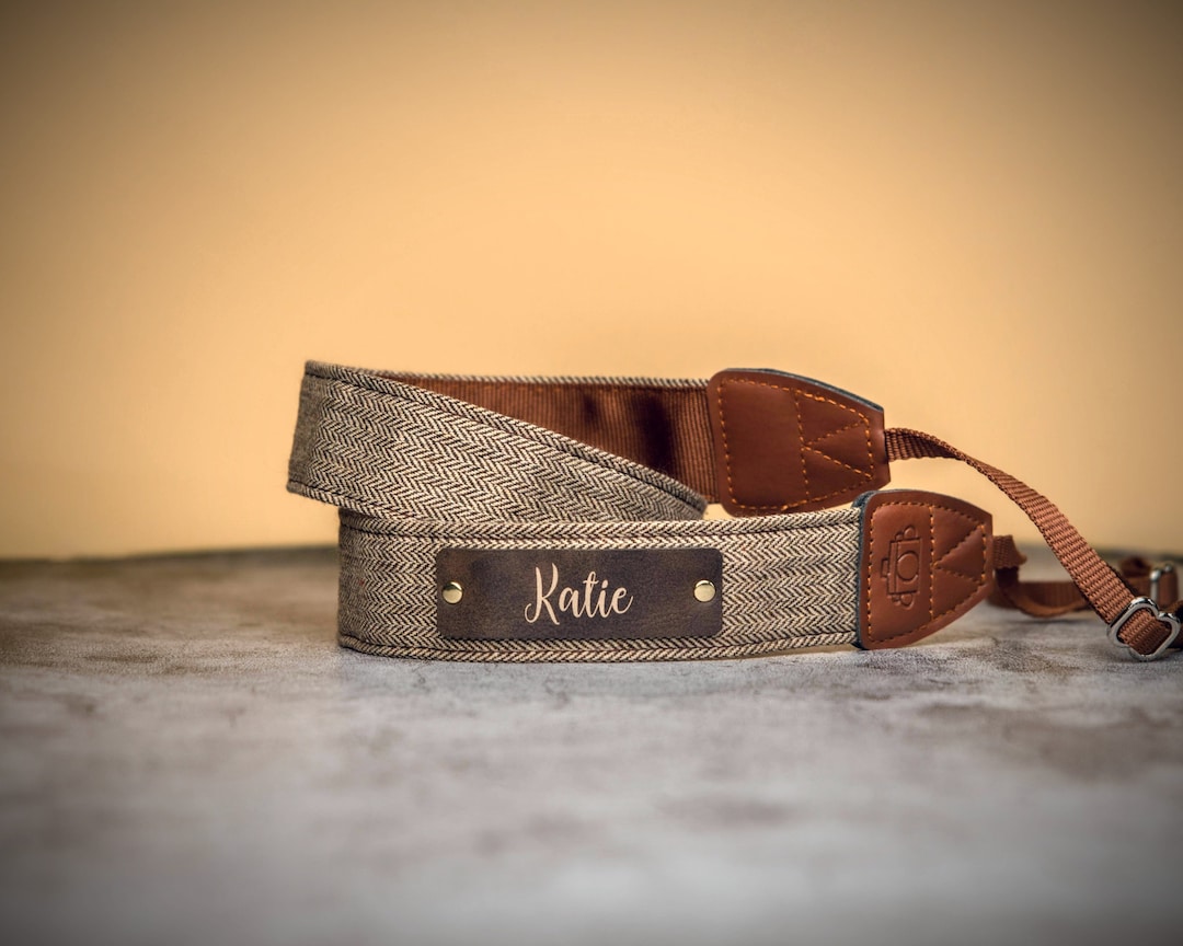 Personalized Camera Strap, Vegan Leather Neck Strap, Photographer Gift ...