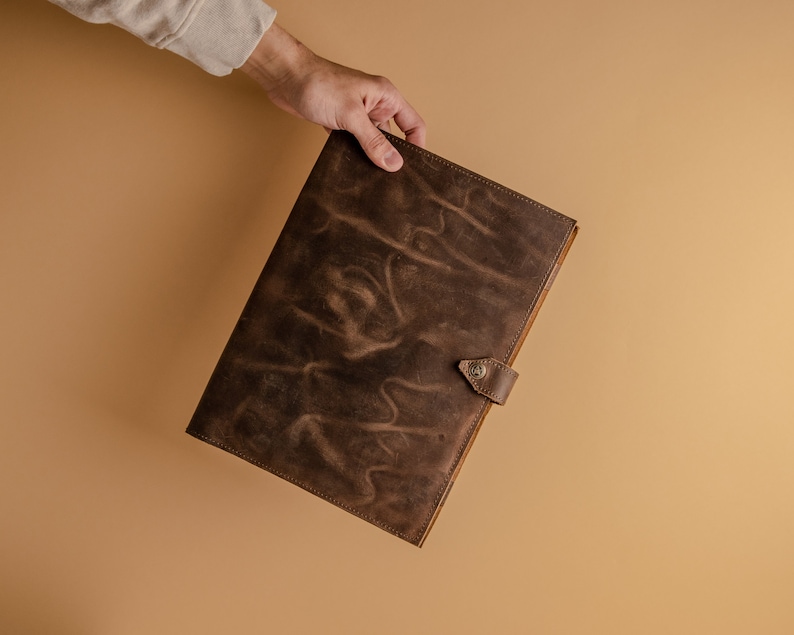 Leather Business Portfolio Personalized Leather Journal - Etsy