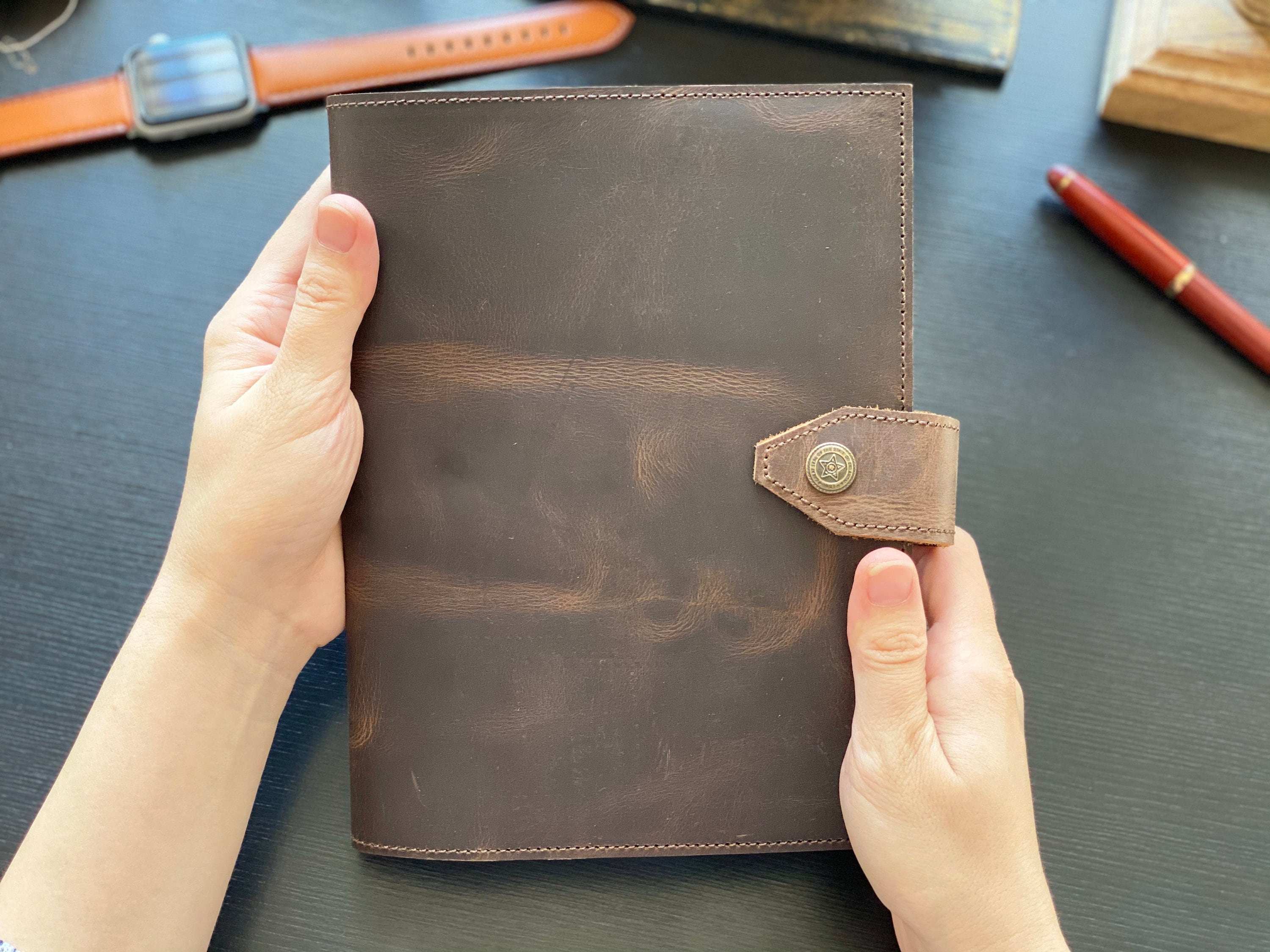 Leather Journal Personalized Leather Notebook Cover A5 | Etsy