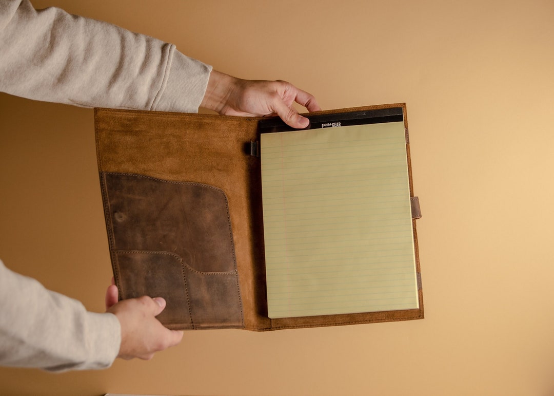 Leather Business Portfolio Personalized, Leather Journal Large, Leather ...