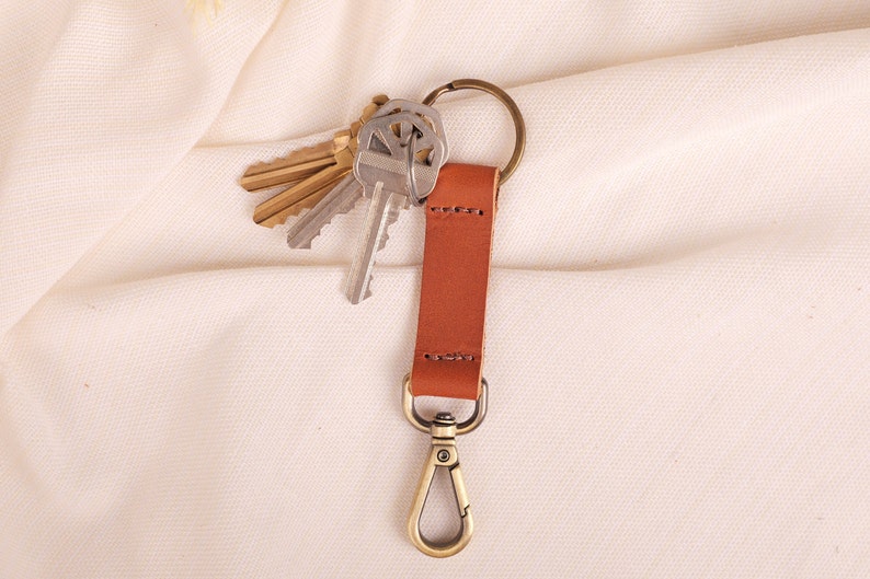 Custom Leather Keychain, Personalized Gift for Him Her, Family Keys ...