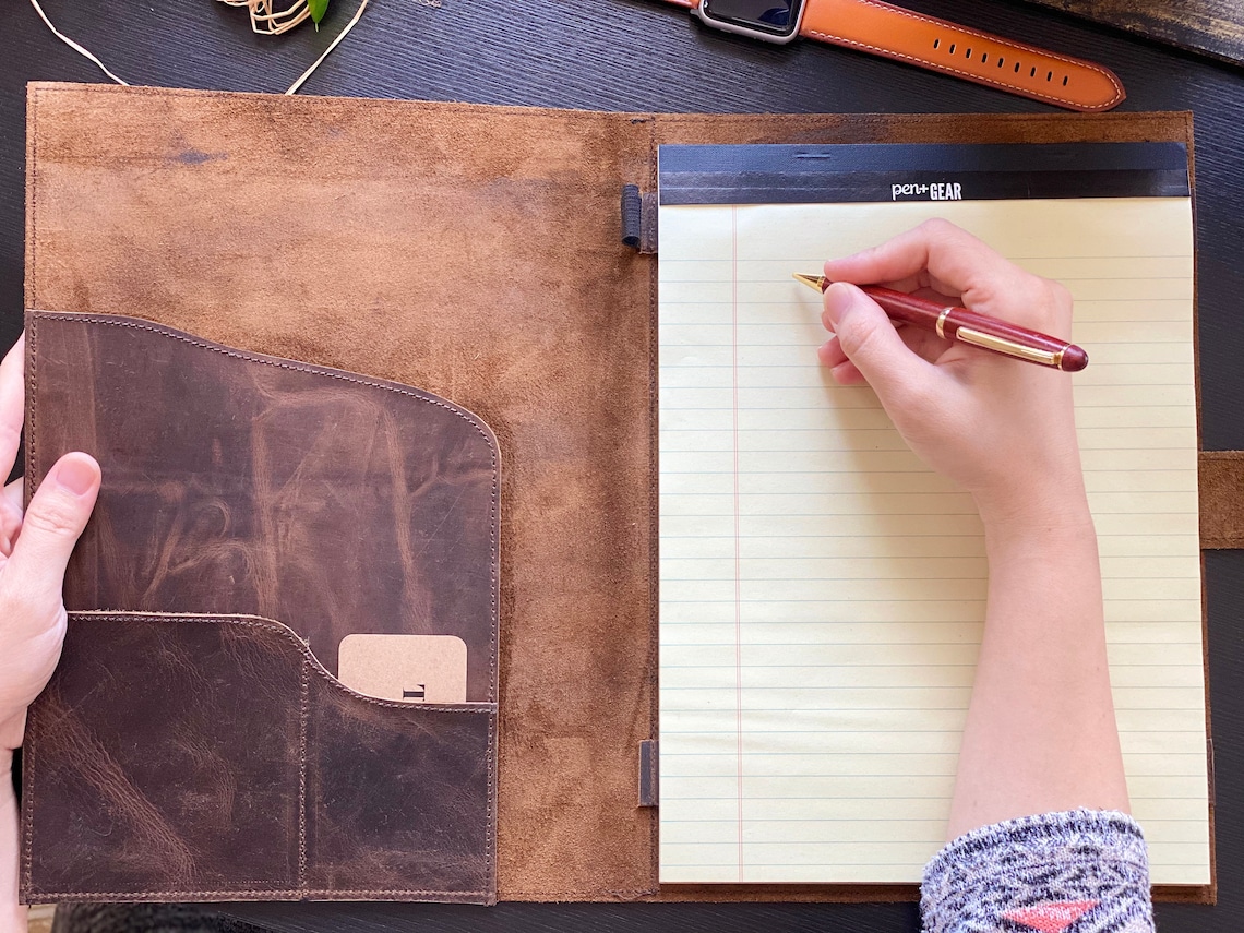 Leather Business Portfolio Personalized Leather Journal - Etsy