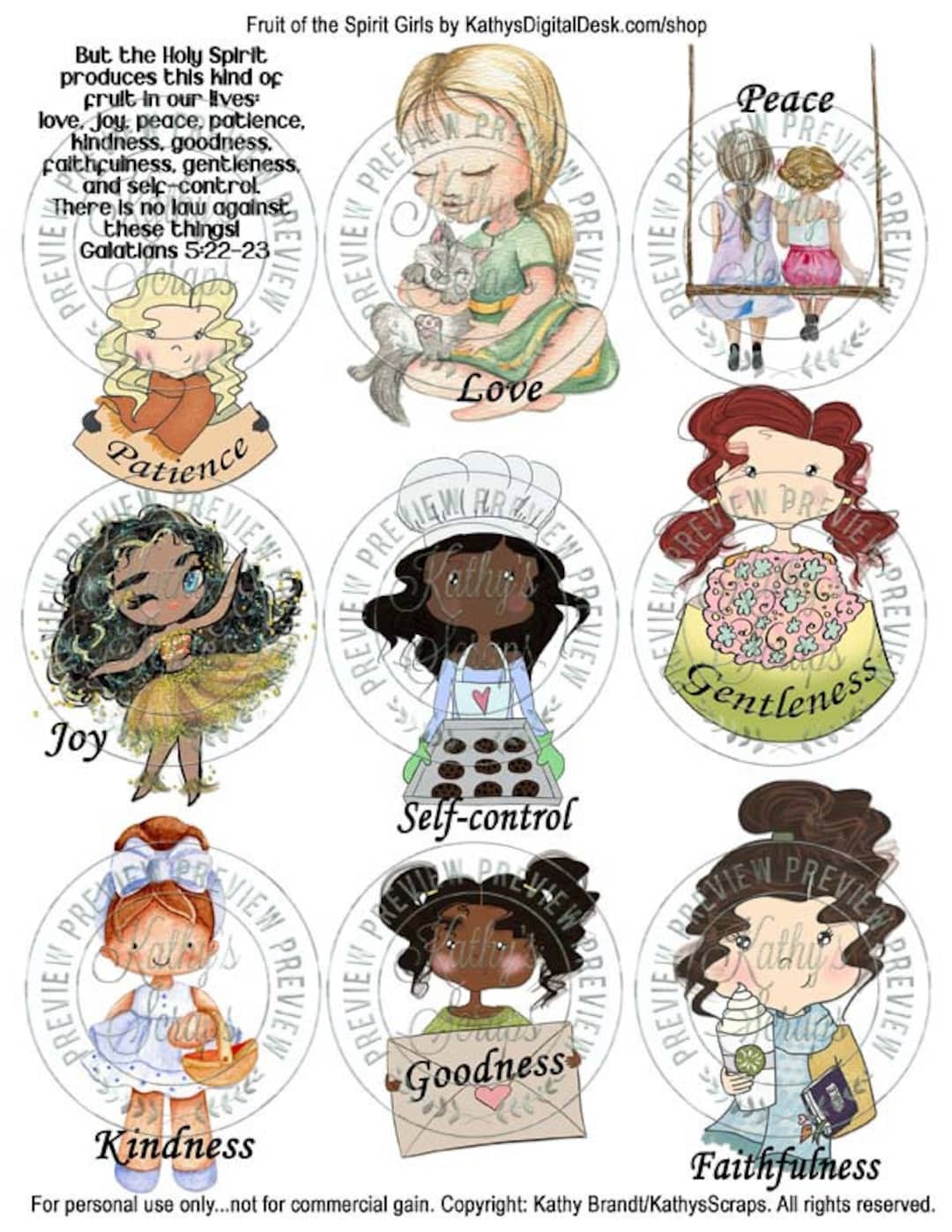 Fruit of the Spirit -girls - Etsy