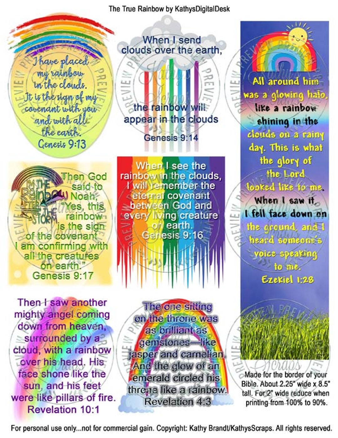 The True Rainbow -biblical Reference - Etsy