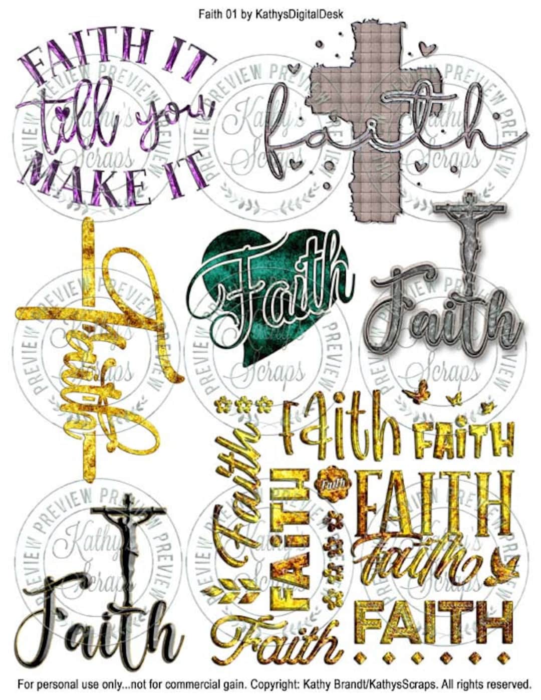 Faith 01 Word Art Printable - Etsy