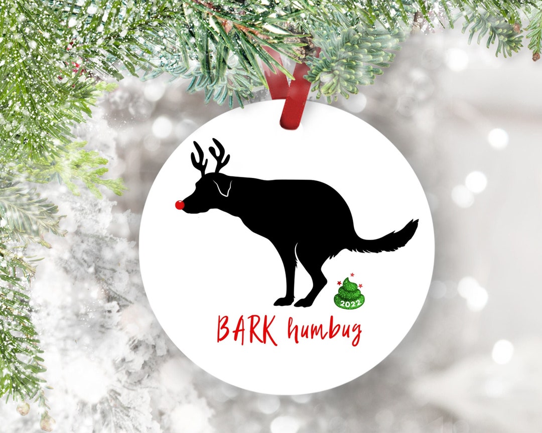 Funny Dog Ornament, Personalized Christmas Ornament, Pooping Dog ...