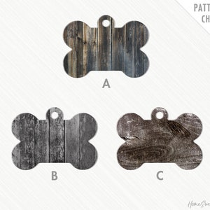 Personalized Pet Tag Rustic Pet ID Tag Large Dog Tag Faux - Etsy