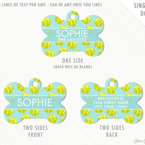 Tennis Ball Dog Tag, Fun Dog Tag Personalized Dog Tag for Dog, Yellow ...