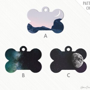 Moon Dog Tag, Celestial Dog Tag for Dog, Personalized Pet ID Tag, Space ...