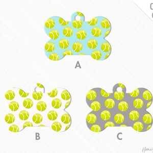 Tennis Ball Dog Tag, Fun Dog Tag Personalized Dog Tag for Dog, Yellow ...