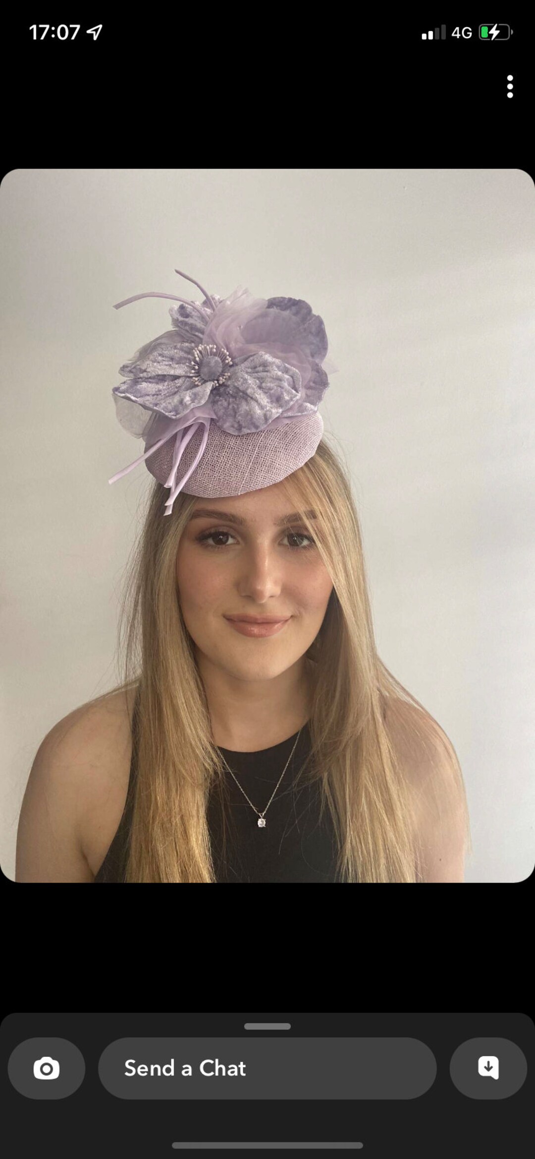 Lilac Cocktail Hat Button Hat - Etsy