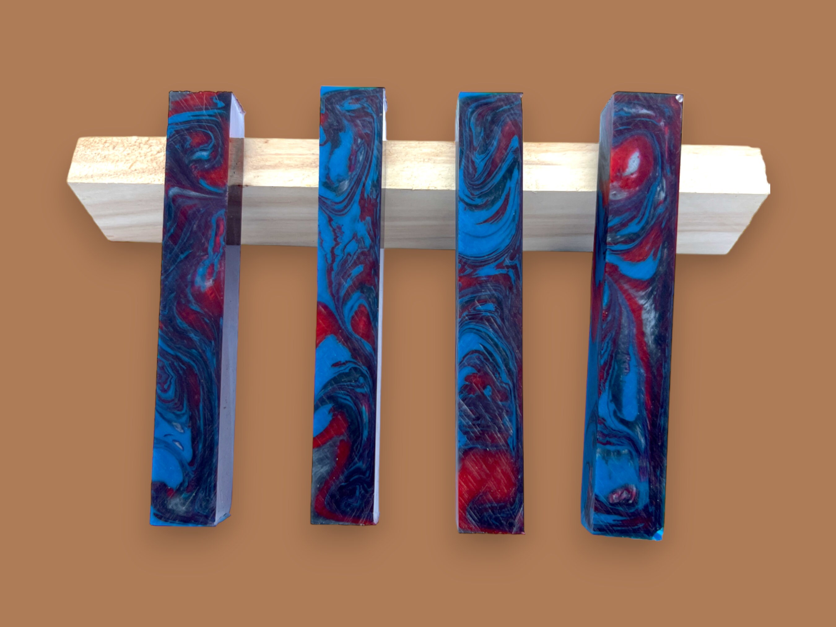Captain America Pen Blanks, Fountain Pen Blanks, Blanks for Woodturning ...