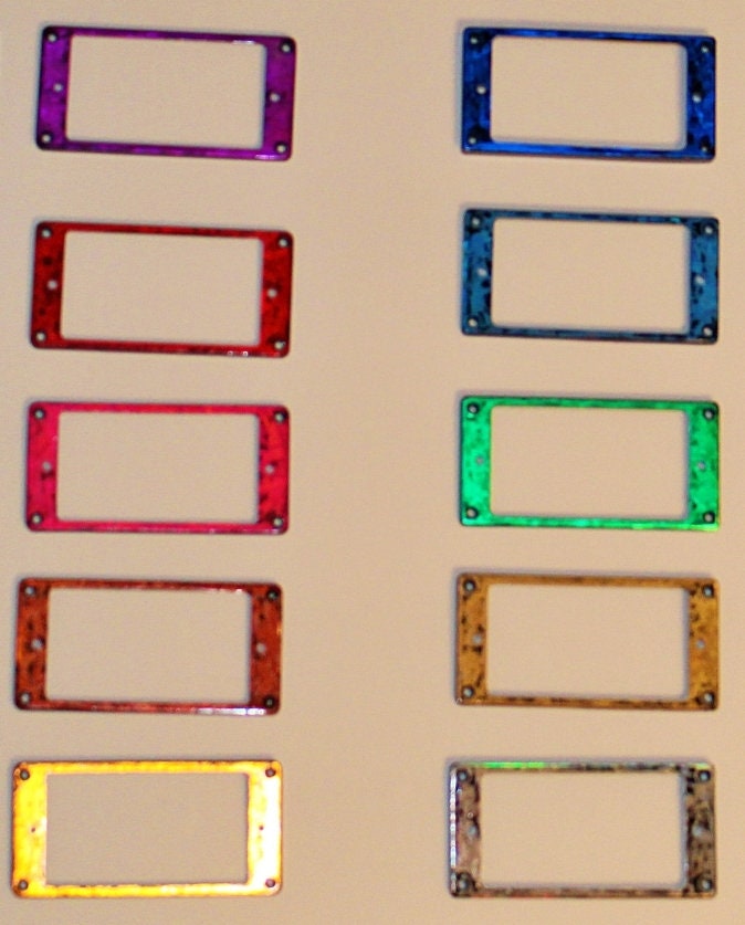 1 Custom Color Humbucker Frame Black Plastic Flat W/ Slight Taper - Etsy