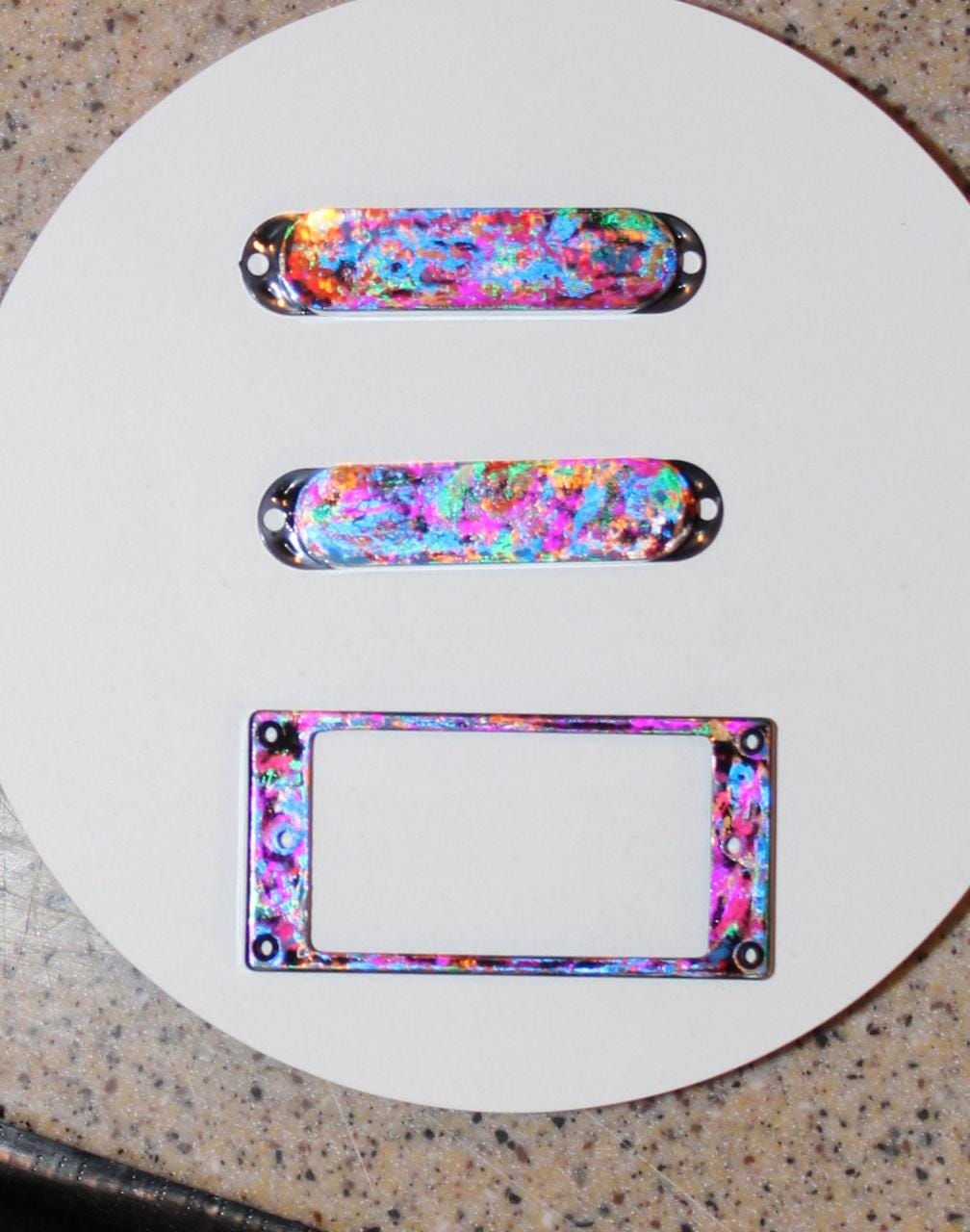 1 Custom Color Humbucker Frame Black Plastic Flat W/ Slight Taper - Etsy