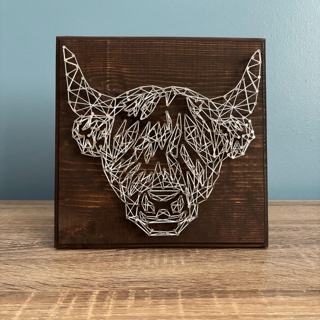 Highland Cow Custom String Art - Etsy