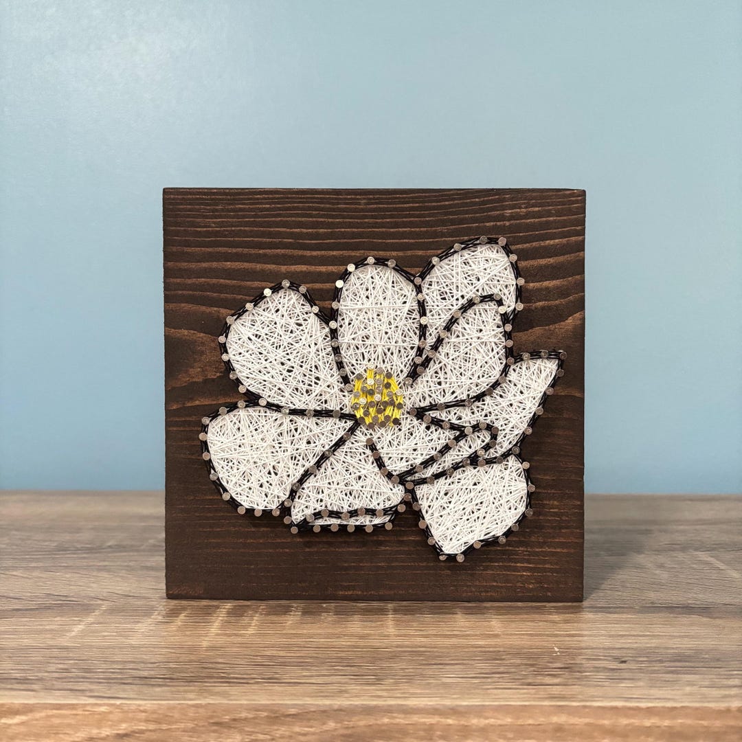 Magnolia Flower String Art - Etsy