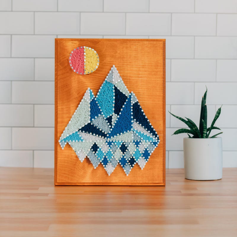 String Art Mountains - Etsy