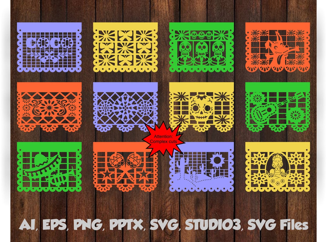 COCO SVG | 12 Cutting Files | Templates | Decorative Flags | Paper Cut ...