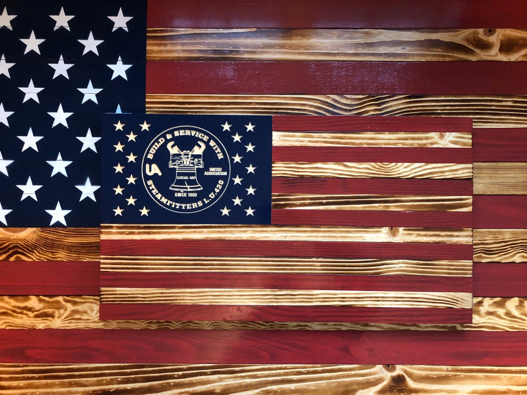 Steamfitters LU 420 American Flag - Etsy