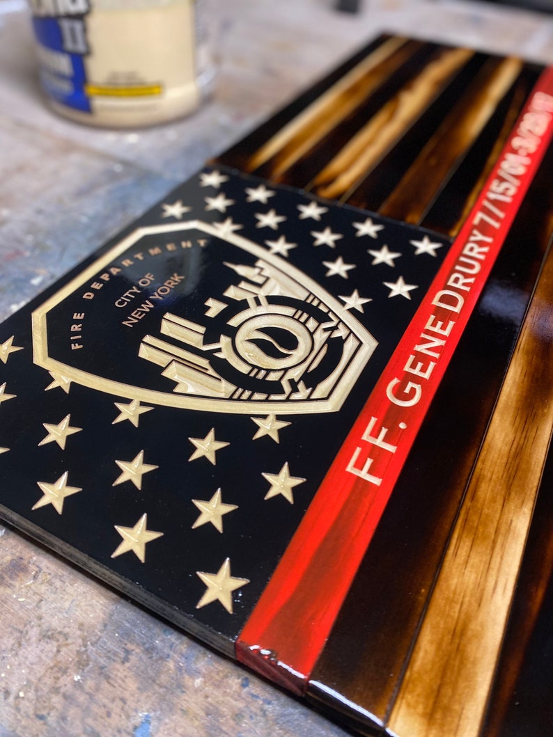 FDNY Thin Red Line Flag - Etsy