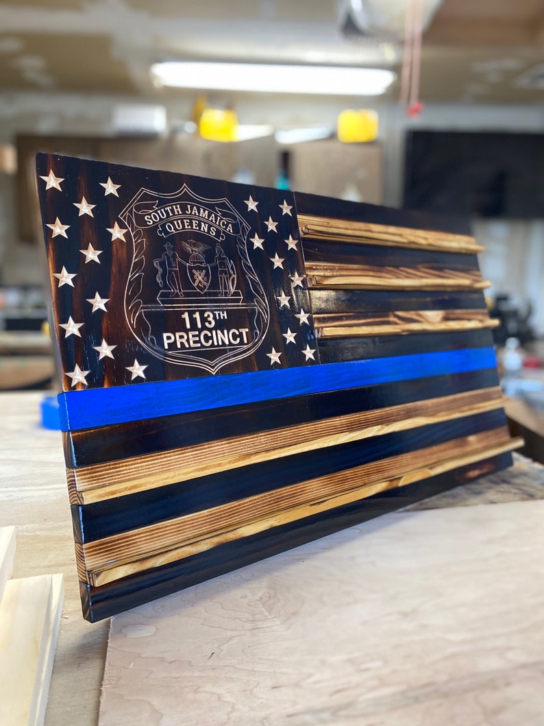 NYPD 113th Pct Thin Blue Line Flag - Etsy