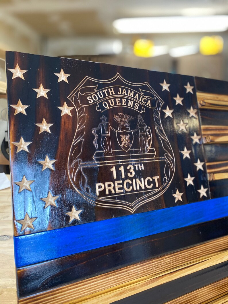 NYPD 113th Pct Thin Blue Line Flag - Etsy