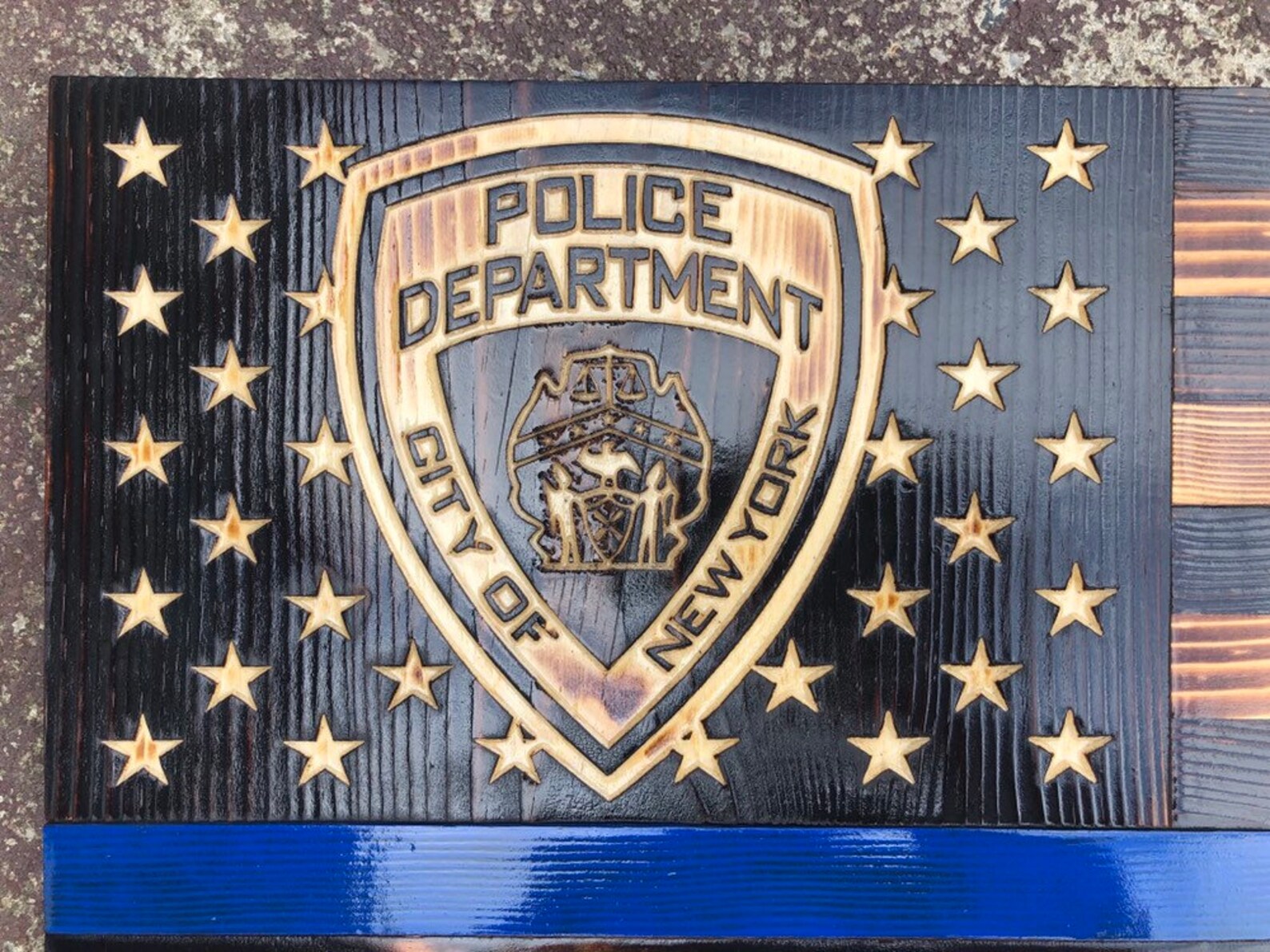 Thin Blue Line NYPD Detective Flag - Etsy UK