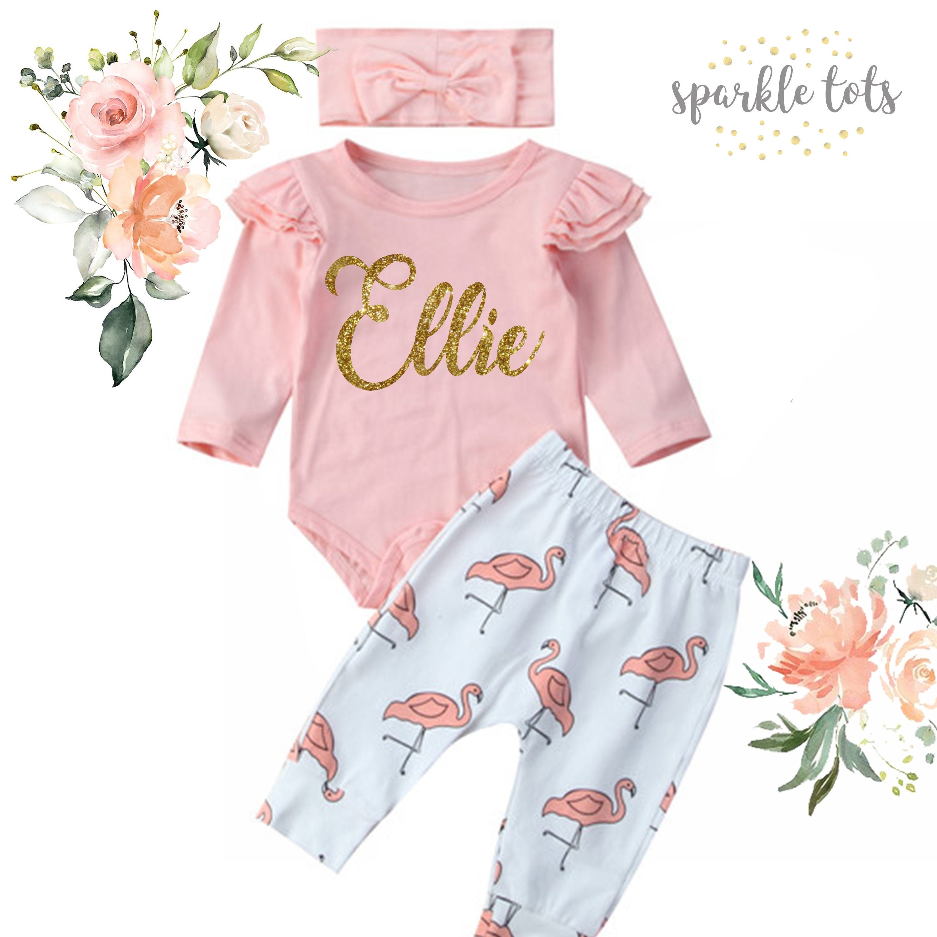 Personalised Baby Girl Outfit Custom Newborn Girl Coming Home | Etsy