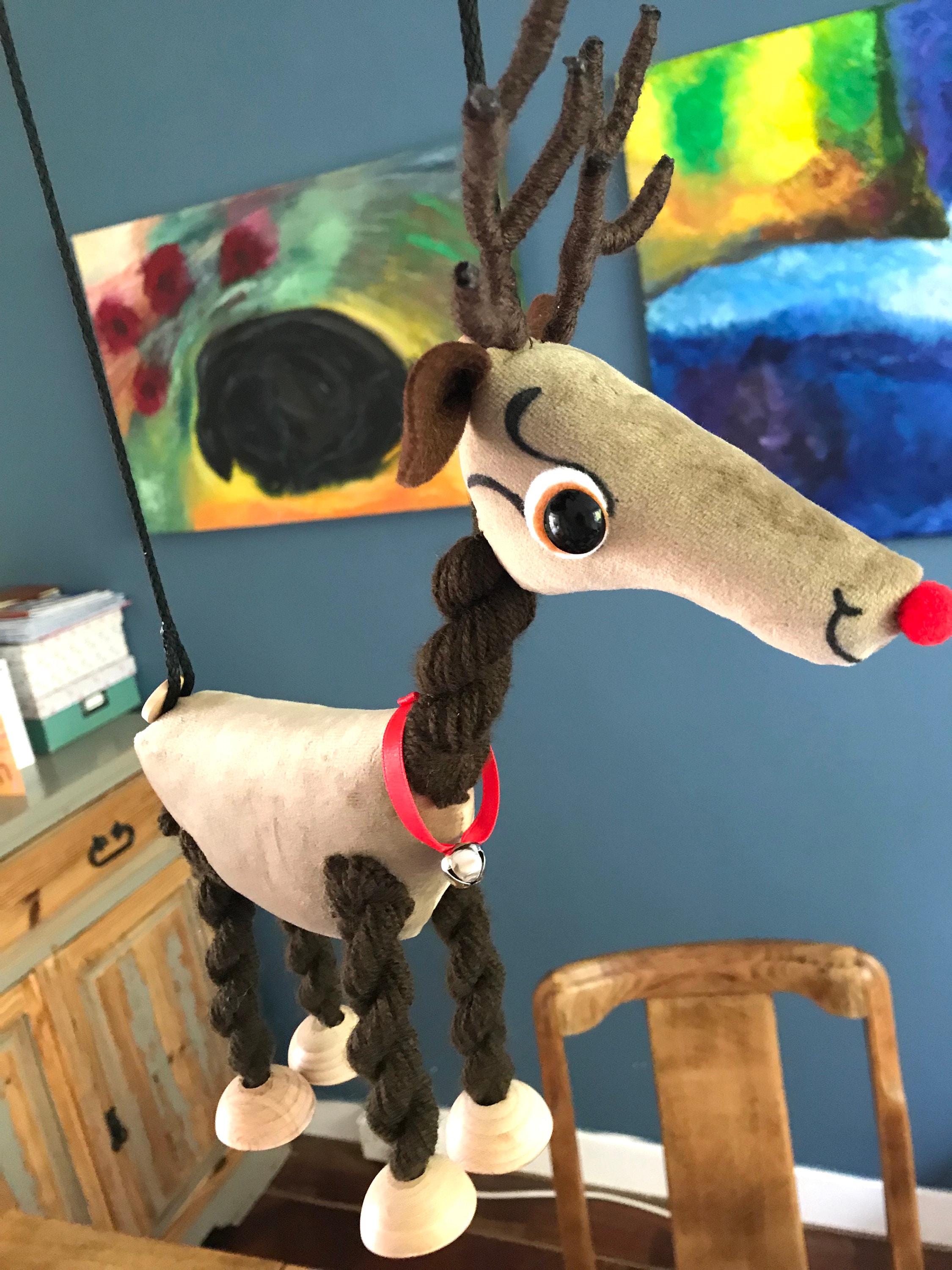 Rudolph Red Nosed Reindeer, Animal, Toy, Puppet, Soft Toy, Marionette ...