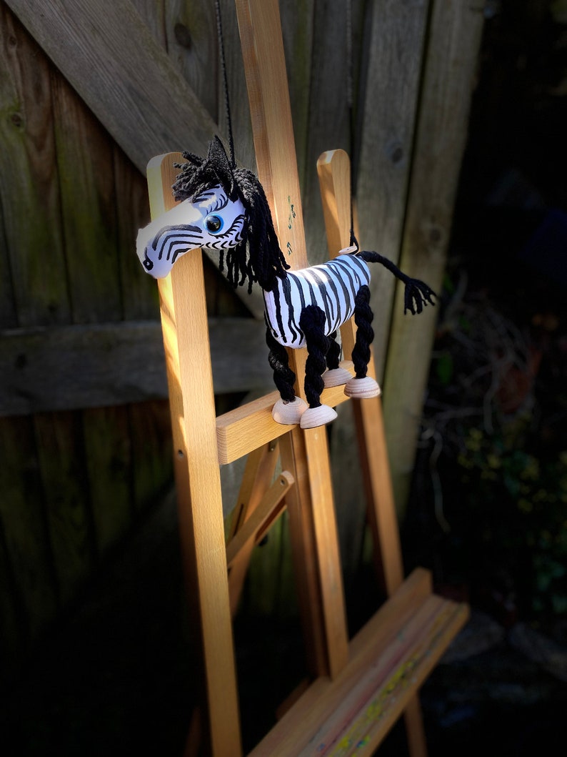 Zebra Zoe Animal Puppet Soft Toy Felt Handmade Gift for - Etsy