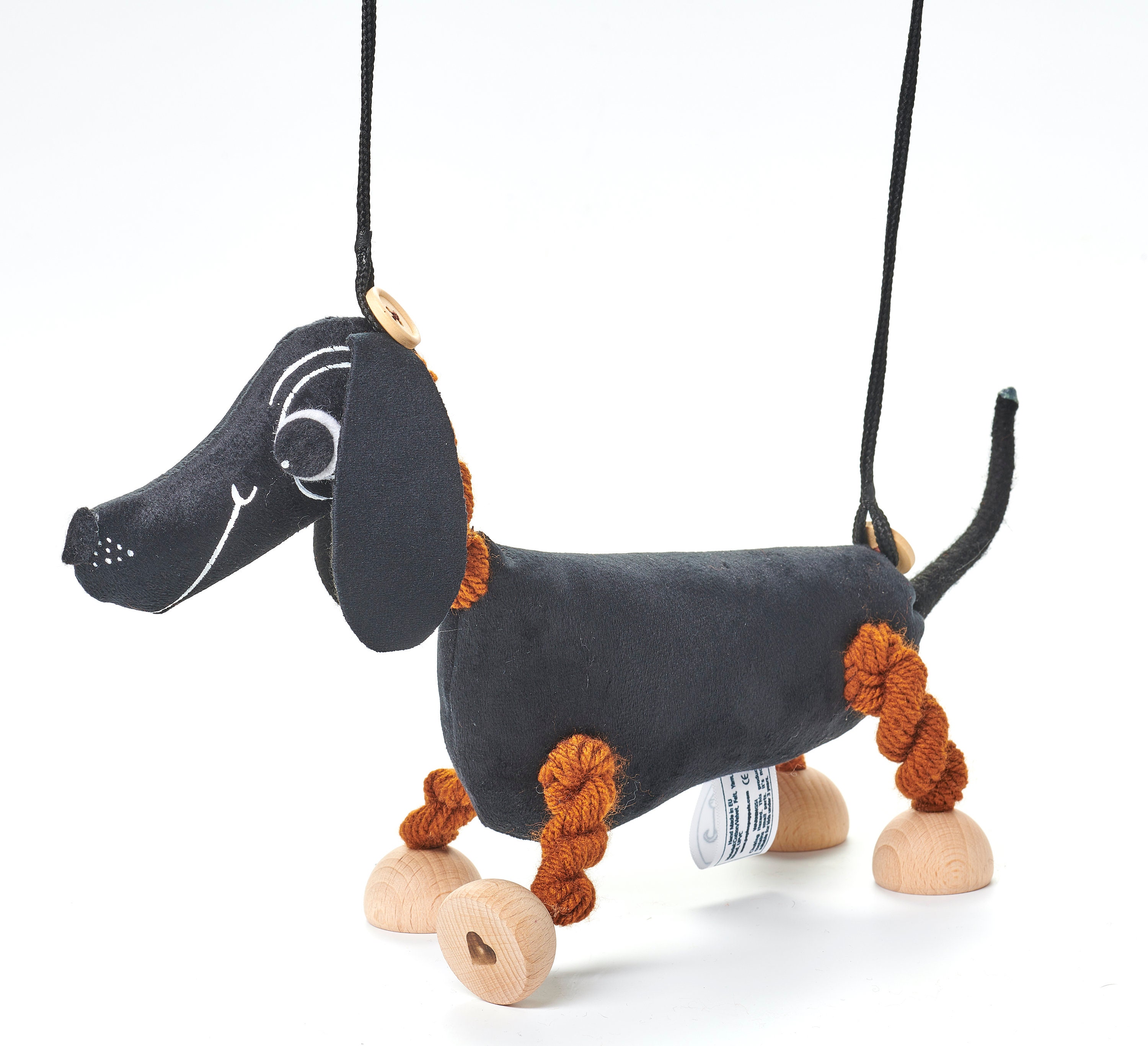 Dog Pepino- Soft Toy Velvet Puppet Sausage Dog Dachshund, Handmade Gift ...